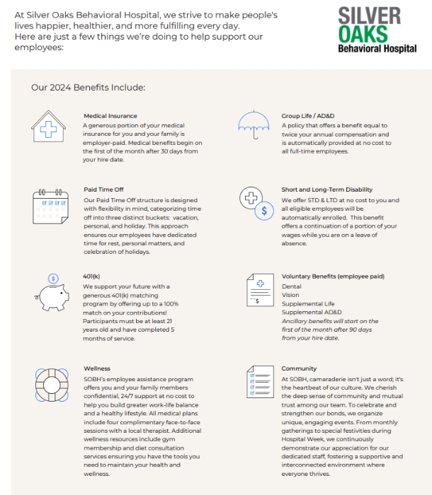 Silver Oaks Behavioral Hospital Mission, Benefits, and Work Culture ...