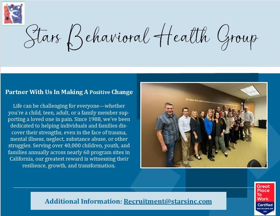 STARS Behavioral Health Group Mission, Benefits, and Work Culture ...