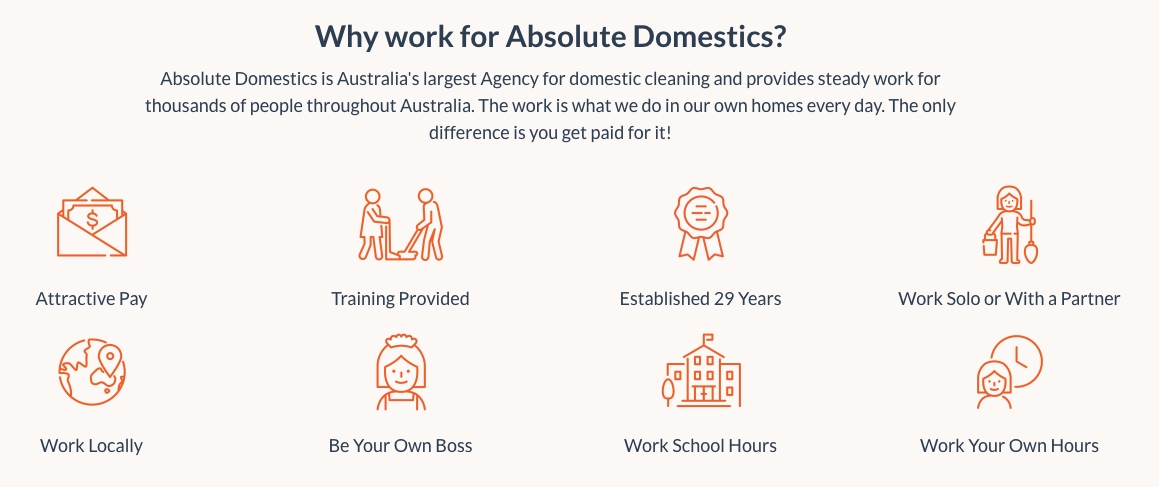 Absolute Domestics Mission, Benefits, and Work Culture | Indeed.com