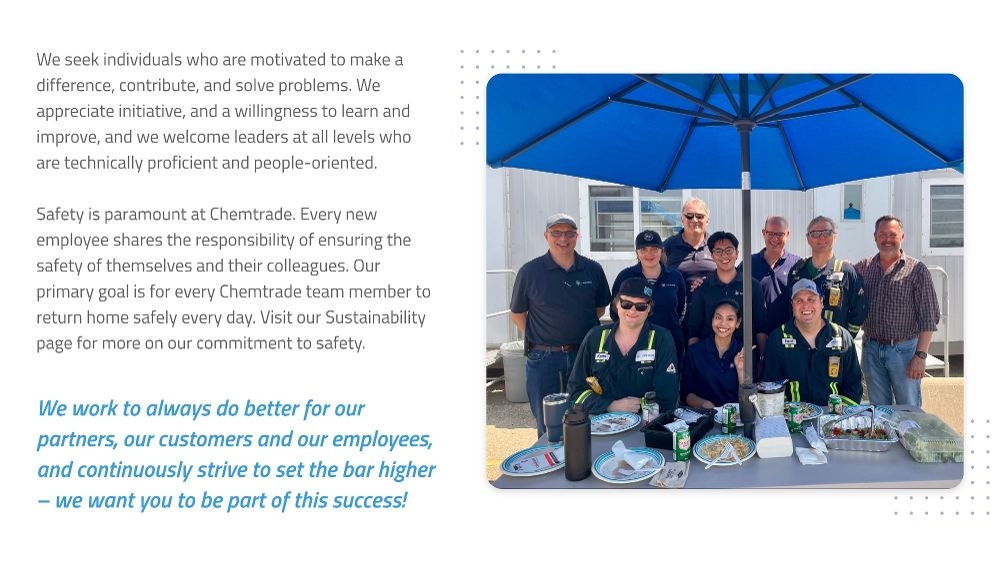 Chemtrade Mission, Benefits, and Work Culture | Indeed.com