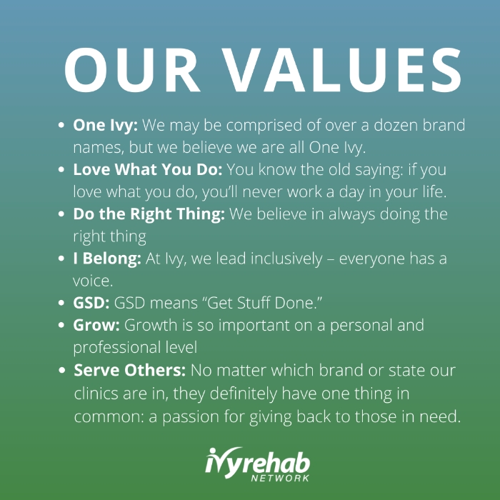 Ivy Rehab Network Mission, Benefits, and Work Culture | Indeed.com