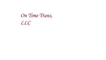 Working at On Time Trans, LLC: Employee Reviews | Indeed.com